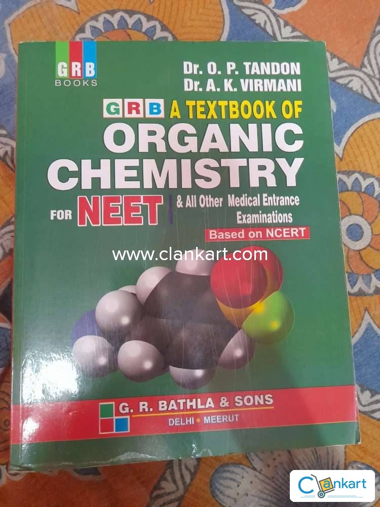 Buy 'GRB A TEXTBOOK OF ORGANIC CHEMISTRY FOR NEET,AIIMS,JIPMER' Book In ...