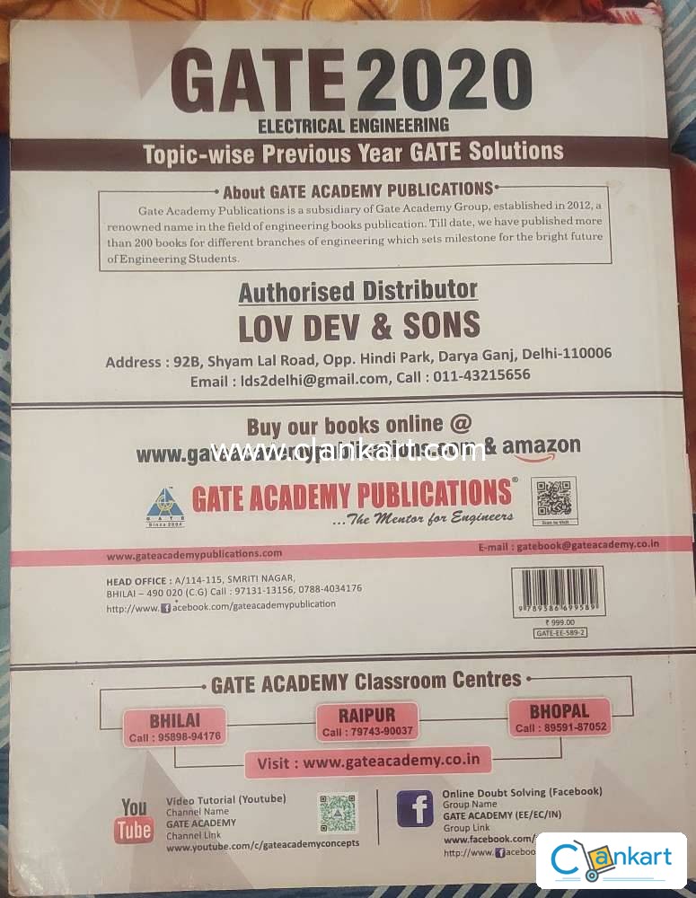 Buy 'Electrical Engineering Gate 2020' Book In Excellent Condition At ...