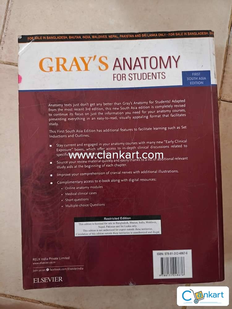 Buy 'Gray's Anatomy For Students' Book In Good Condition At Clankart.com