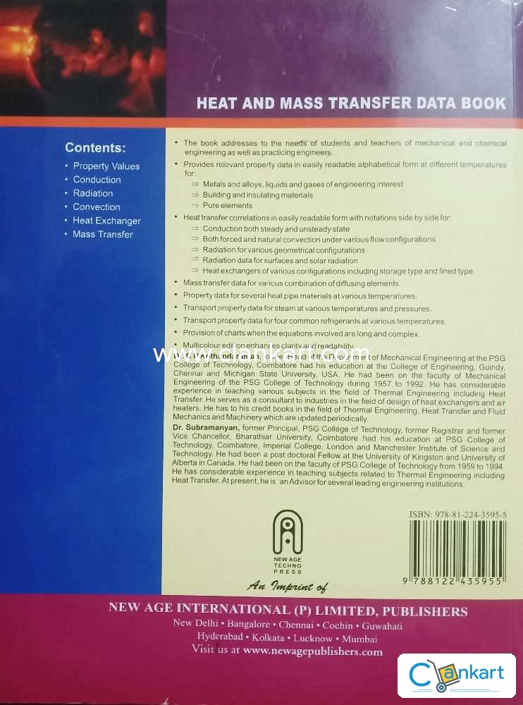 Buy 'Heat And Mass Transfer Data Book' Book In Excellent Condition At ...