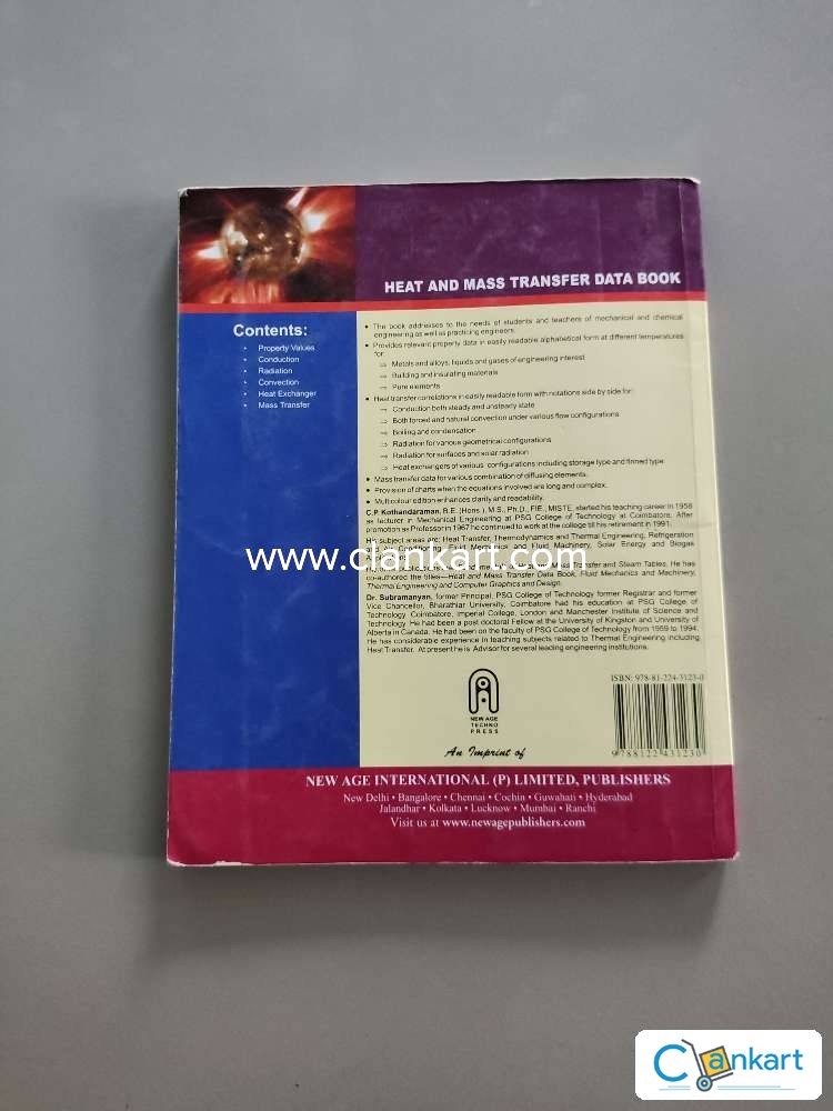 Buy 'Heat And Mass Transfer DATA BOOK' Book In Excellent Condition At ...