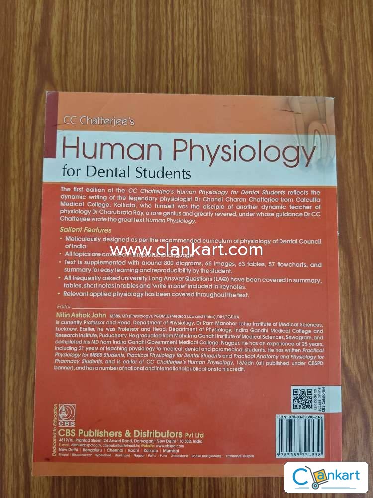 Buy 'CC Chatterjee’s Human Physiology: For Dental Students' Book In ...