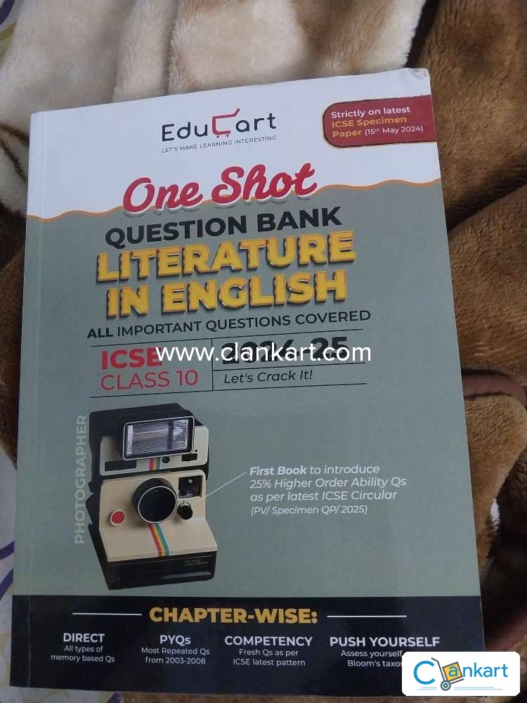 Buy 'Educart ICSE Class 10 Question Bank 2025 English Literature One ...
