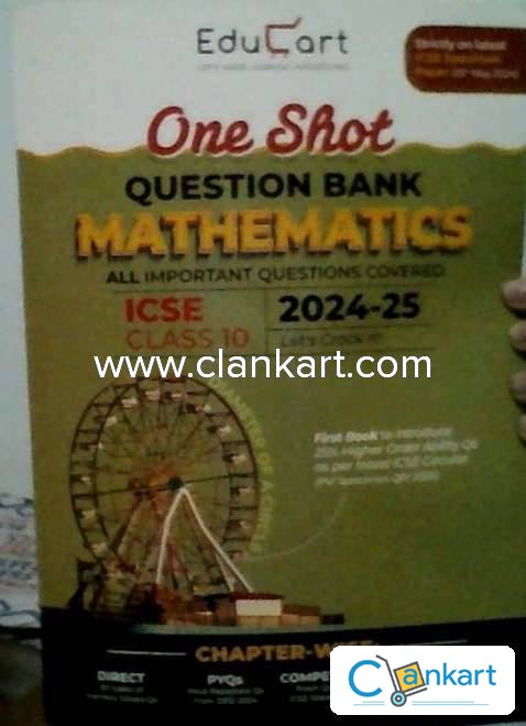 Buy 'Educart ICSE Class 10 Question Bank 2025 Mathematics One Shot For ...