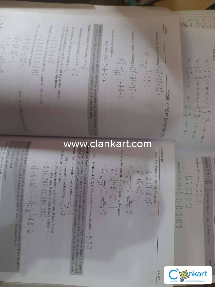 Buy 'MATHEMATICS' Book In Excellent Condition At Clankart.com