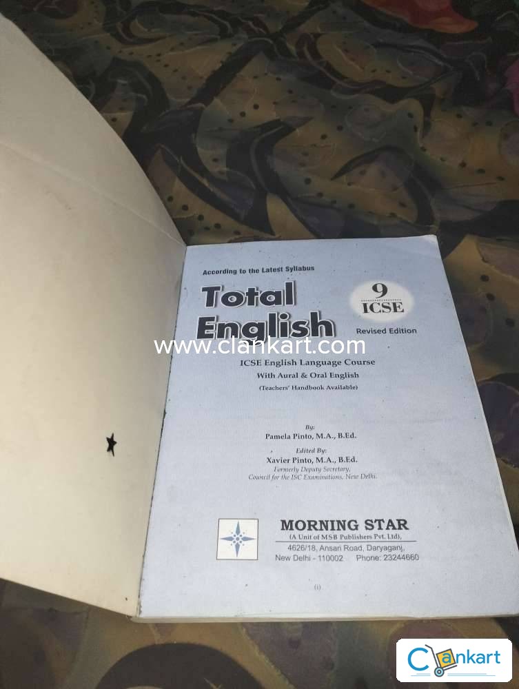 Buy 'TOTAL ENGLISH FOR CLASS 9' Book In Excellent Condition At Clankart.com