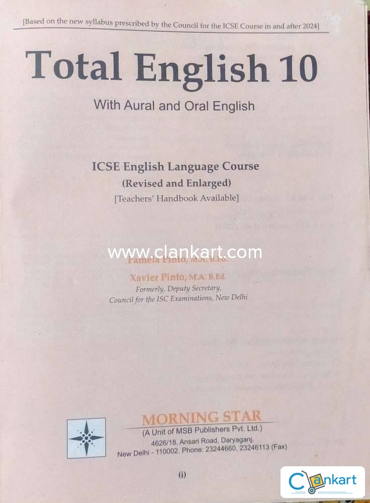 Buy 'Total English Class 10' Book In Good Condition At Clankart.com