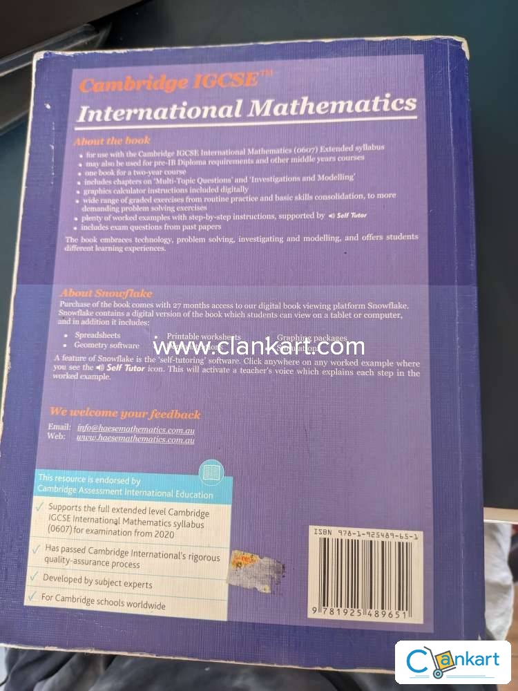 Buy 'Cambridge IGCSE International Mathematics (0607) Extended (2nd ...