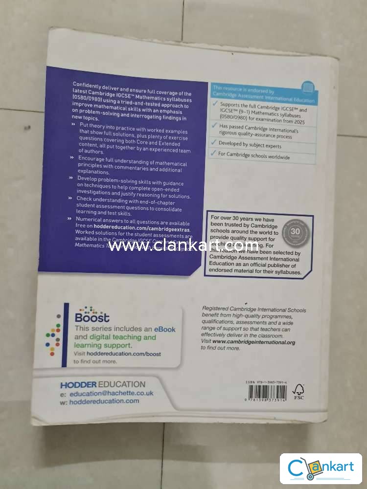Buy 'IGCSE CORE AND EXTENDED MATHEMATICS GRADE 9 AND 10' Book In Fair ...