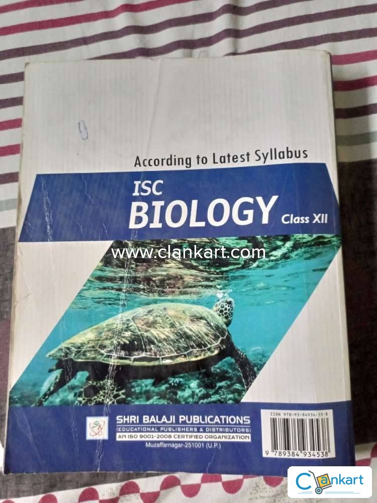 Buy 'Shri Balaji ISC : Biology : A Text Book For Class XII (2022-23) By ...