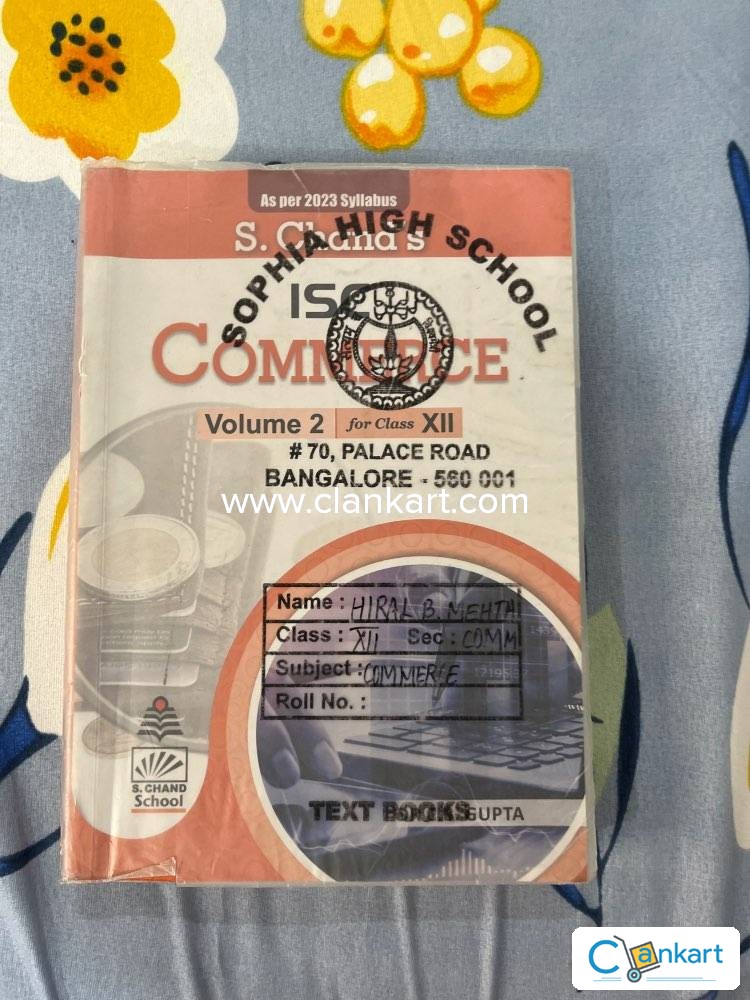 Buy 'S. Chand's ISC COMMERCE Volume 2 For Class -XII' Book In Excellent ...