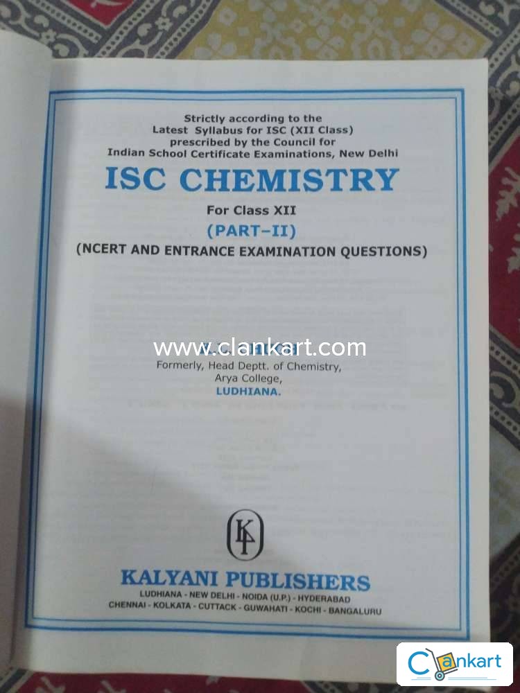 Buy 'ISC Chemistry (Vol. I & II) XII' Book In Excellent Condition At ...
