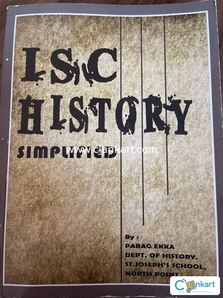 Buy 'ISC HISTORY SIMPLIFIED' Book In Excellent Condition At Clankart.com