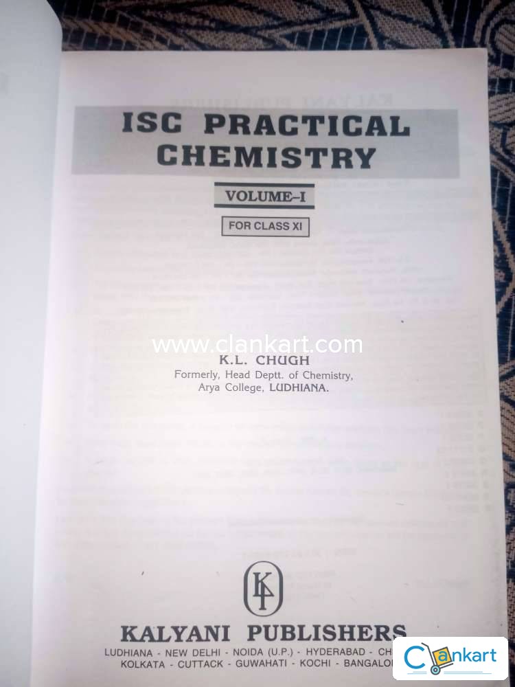 Buy 'ISC Practical Chemistry XI' Book In Excellent Condition At Clankart.com