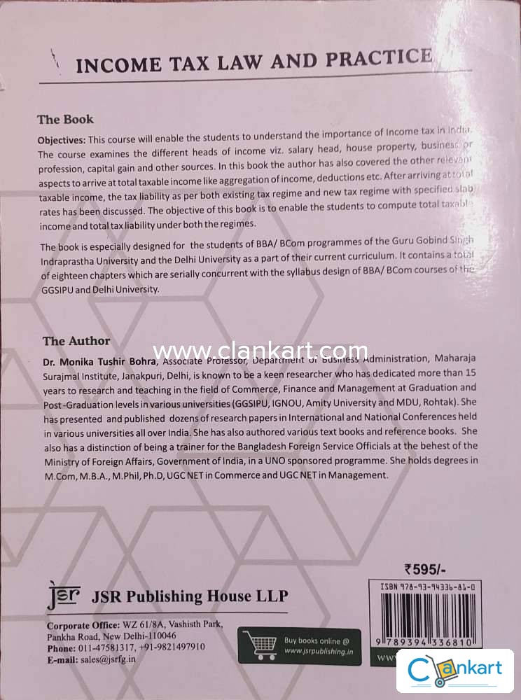 Buy Income Tax Law And Practice AY 2024 25 Book In Excellent