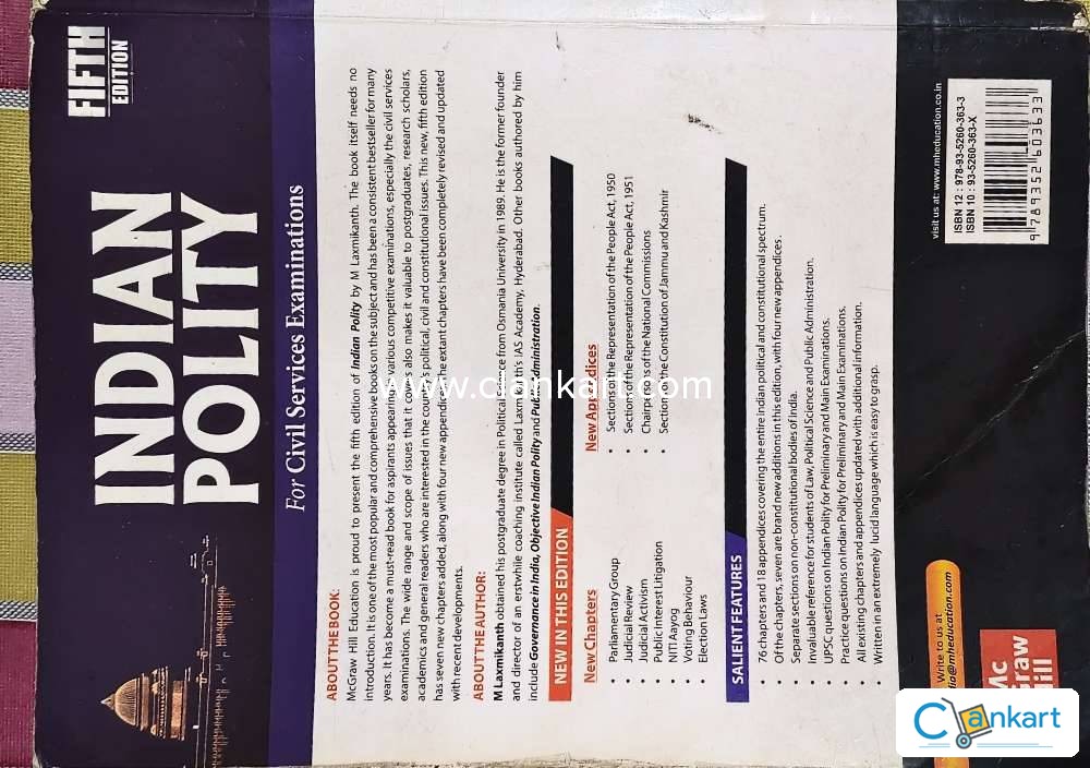 Buy 'Indian Polity By M Laxmikant 5e' Book In Good Condition At ...