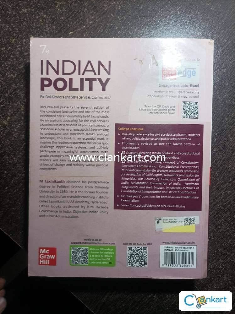 Buy 'Indian Polity M Lakshmikant' Book In Excellent Condition At ...