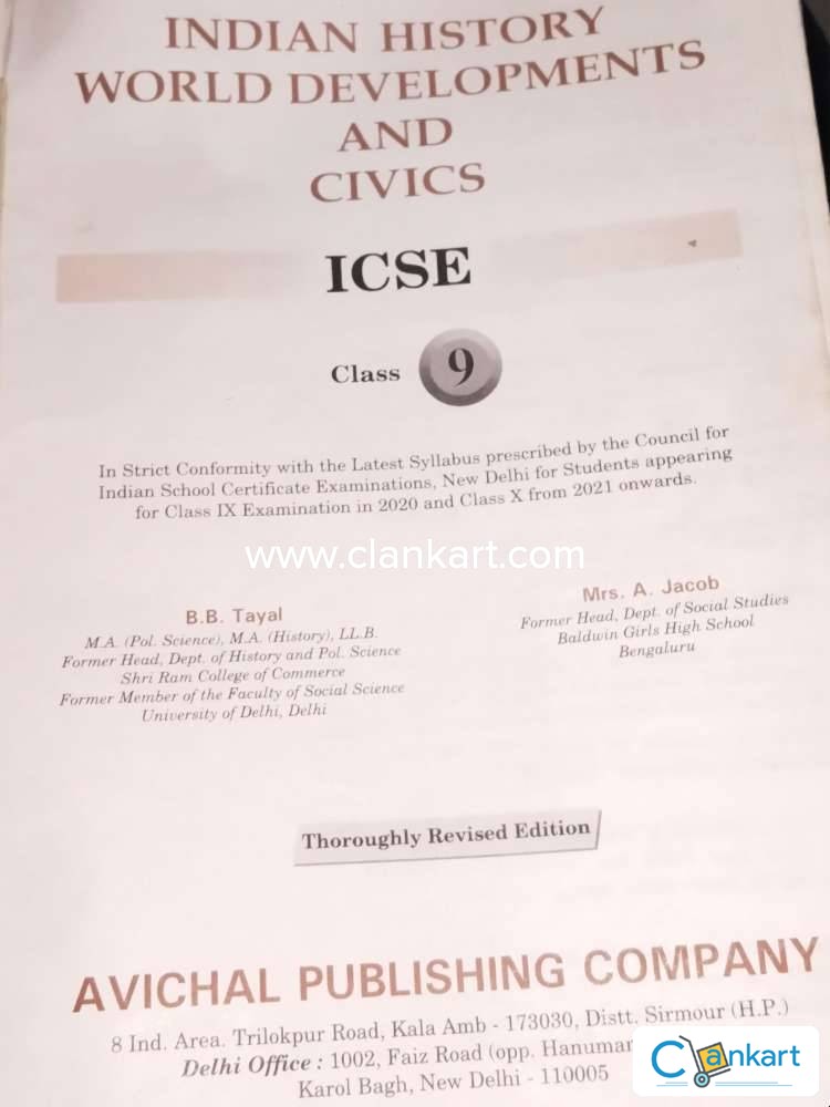 Buy 'Indian History World Development And Civics ICSE Class IX' Book In ...
