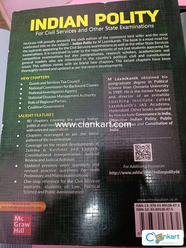 Buy 'Indian Polity By M Laxmikanth' Book In Excellent Condition At ...
