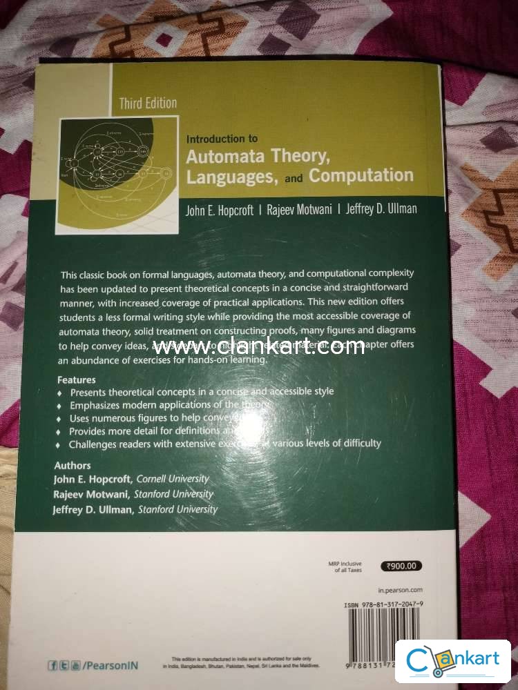 Buy 'Introduction To Automata Theory, Languages, And Computation, 3/e ... Buy 'Introduction To Automata Theory, Languages, And Computation, 3/e ...