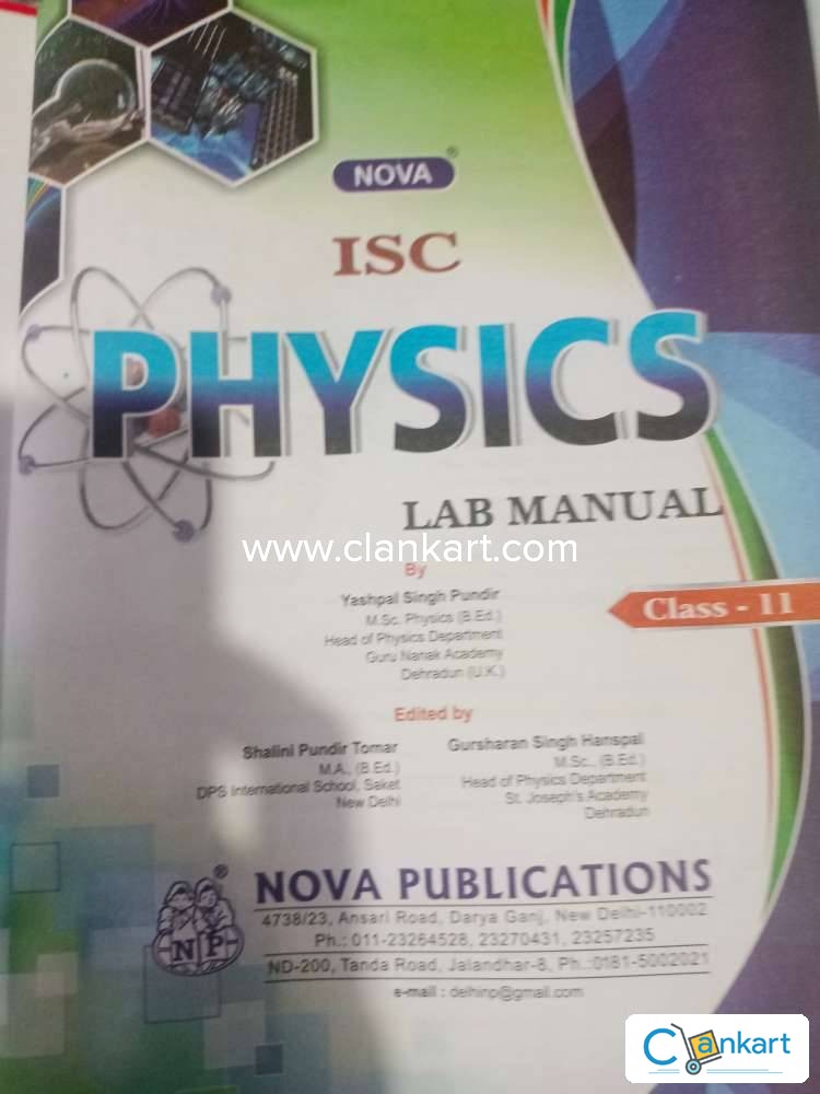 Buy 'Nova Physics Lab Manual' Book In Excellent Condition At Clankart.com