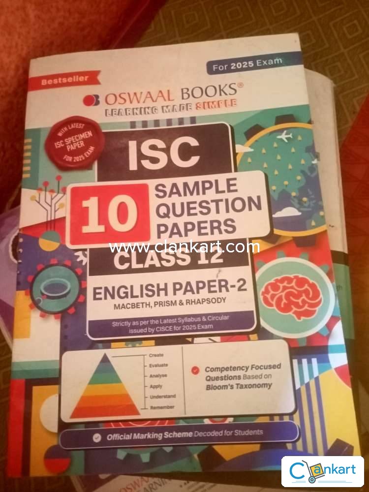 Buy 'Oswaal ISC | 10 Sample Question Papers | Class 12 | English-2 (For ...