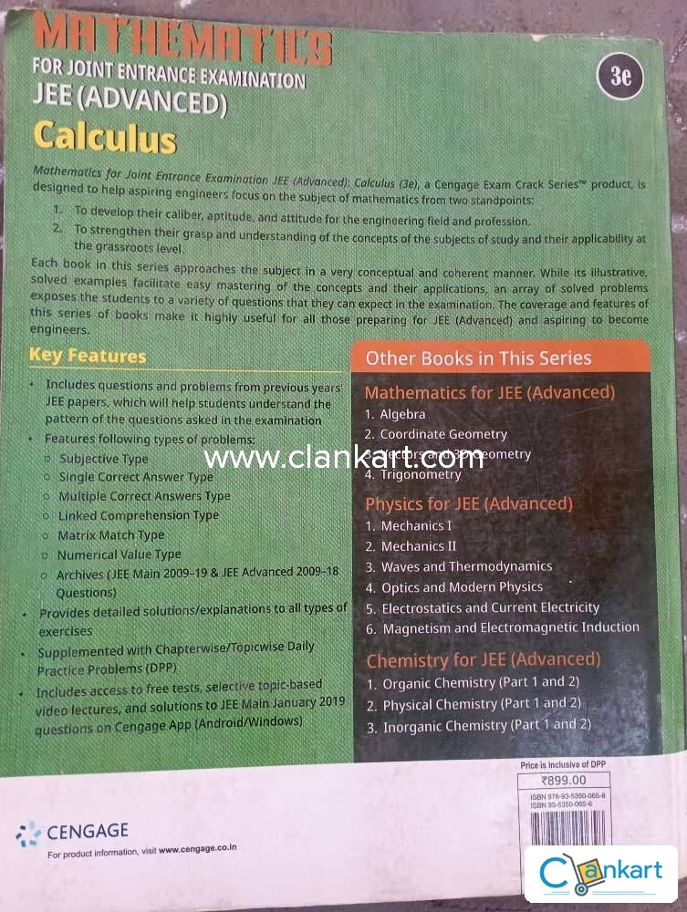 Buy 'Mathematics For Joint Entrance Examination JEE ( Advanced ...
