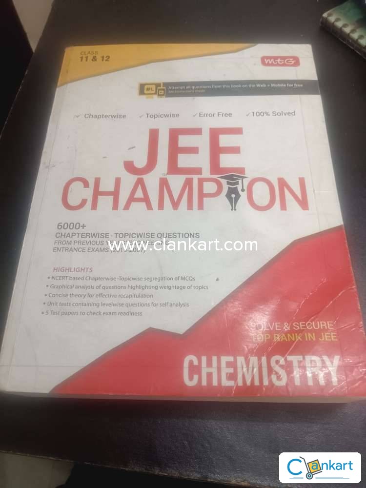 Buy 'JEE Champion Chemistry' Book In Excellent Condition At Clankart.com