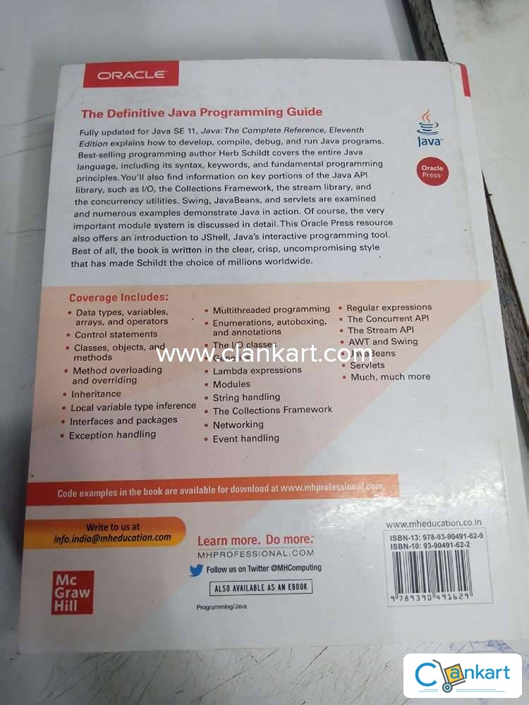 Buy 'Java The Complete Reference Eleventh Edition' Book In Excellent ...
