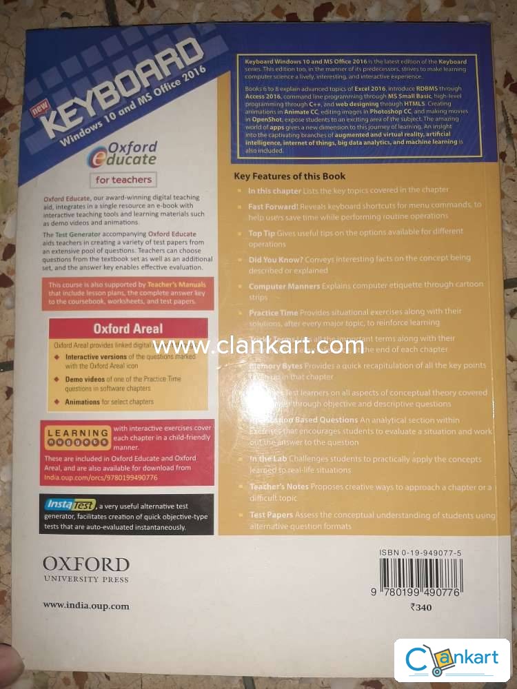 Buy 'KEYBOARD WINDOWS 10 AND MS OFFICE 2016 CLASS 7' Book In Excellent ...