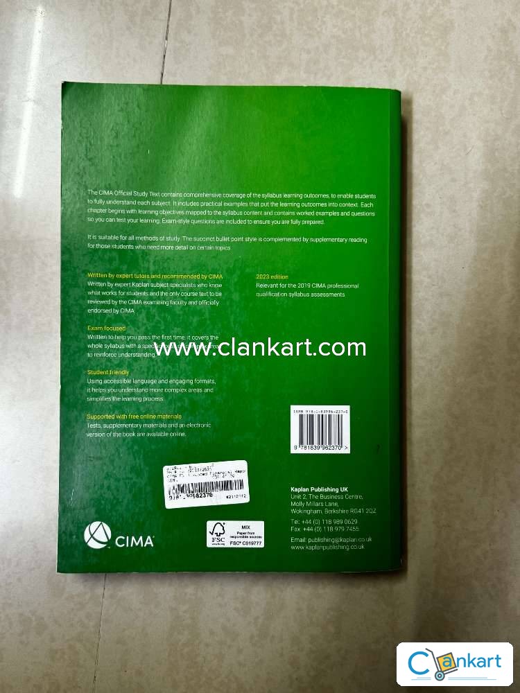 Buy 'CIMA F2 Advanced Financial Reporting Official Study Text Kaplan ...