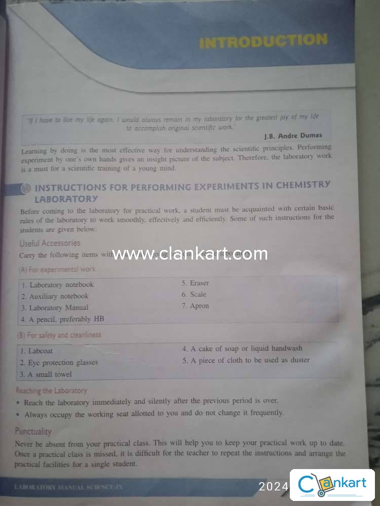 Buy 'Laboratory Manual Science With Short Answer Questions Class IX ...