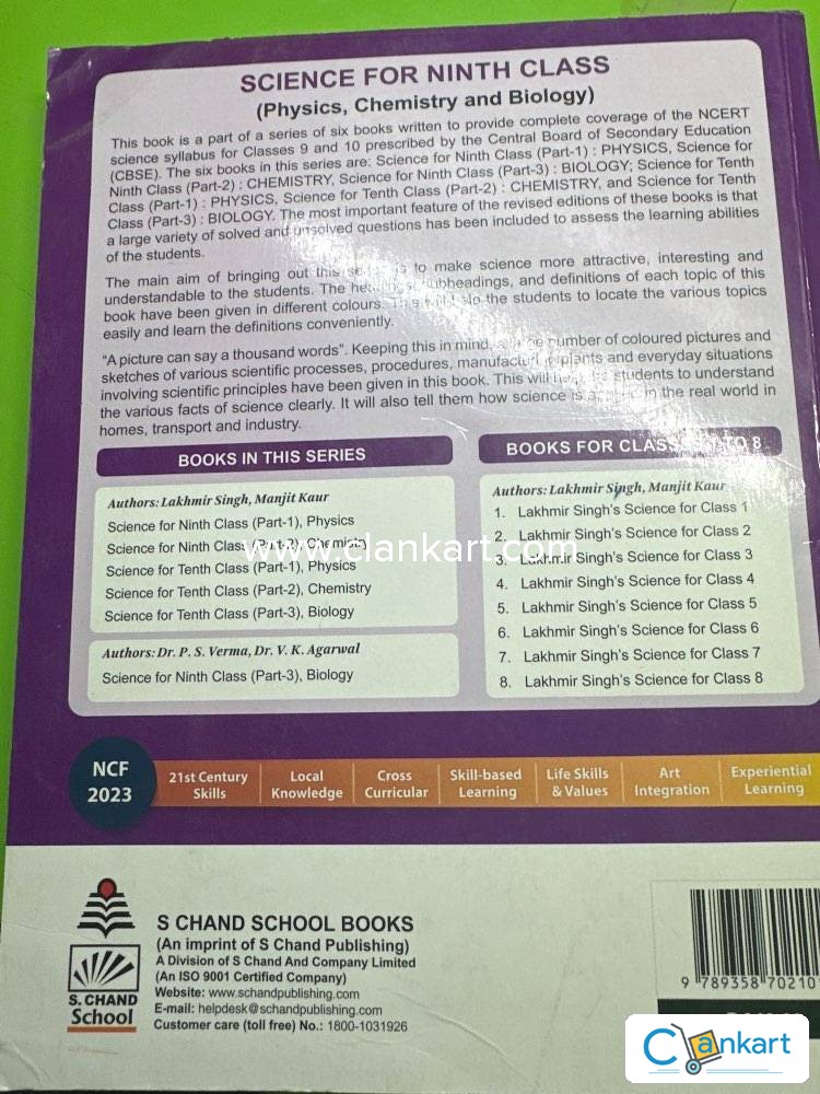 Buy 'Lakhbir Singh Science Class Ninth Book, Chemistry Part 2CBSCNCRT ...