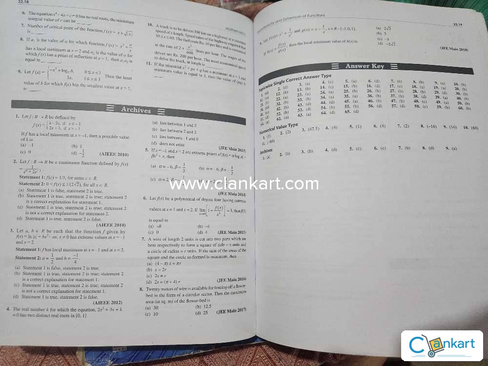 Buy 'Mathematics For Jee Mains 3rd Edition Cengage' Book In Excellent ...