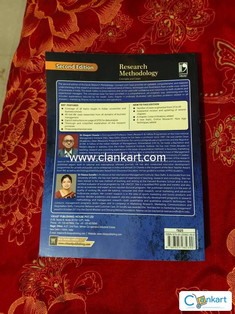 Buy 'Research Methodology' Book In Excellent Condition At Clankart.com