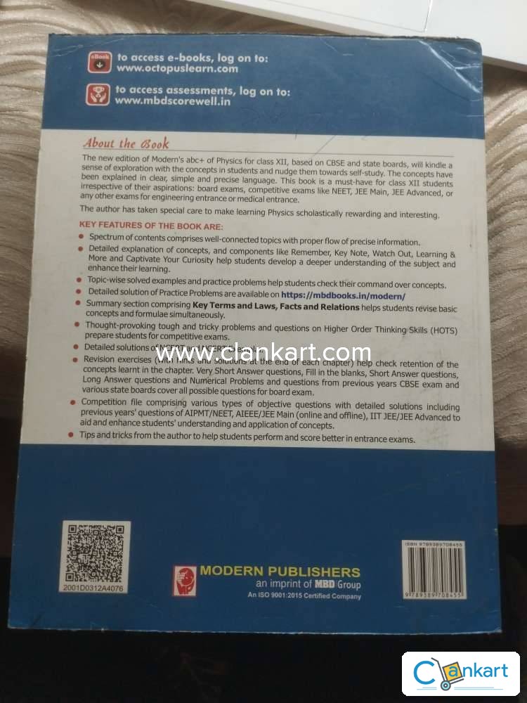 Buy 'MODERN ABC PHYSICS CLASS 12th PART1' Book In Excellent Condition ...