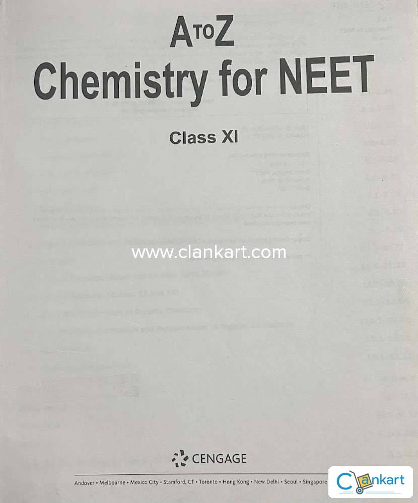 Buy 'A To Z Chemistry For NEET : Class XI' Book In Excellent Condition ...