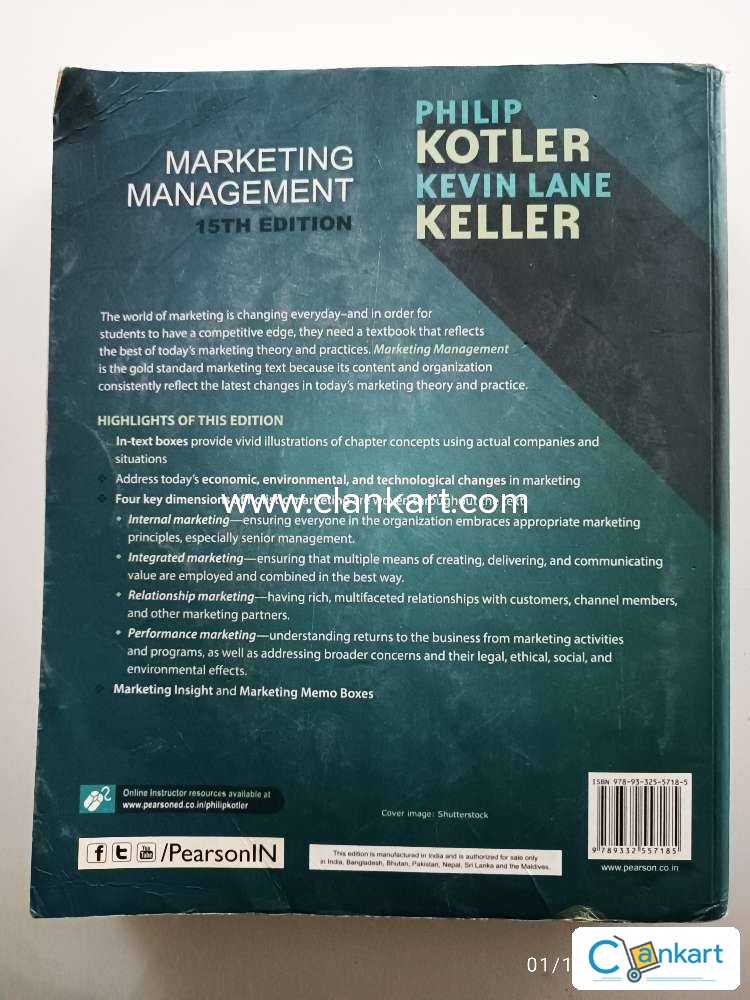 Buy 'Marketing Management' Book In Good Condition At Clankart.com
