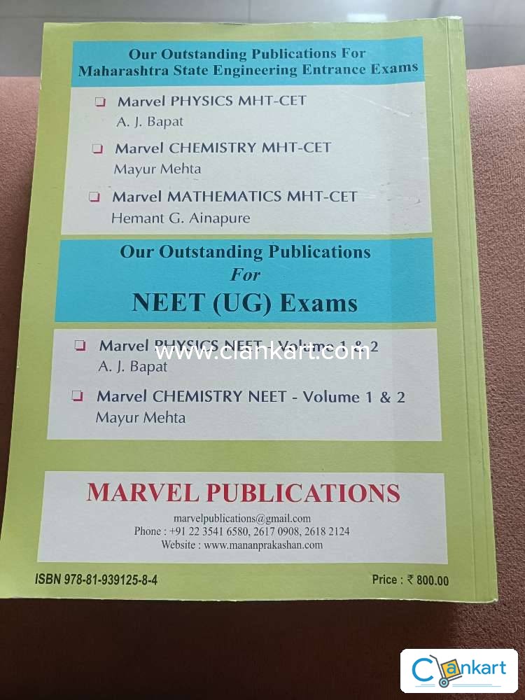 Buy 'Marvel Chemistry MHT-CET' Book In Excellent Condition At Clankart.com