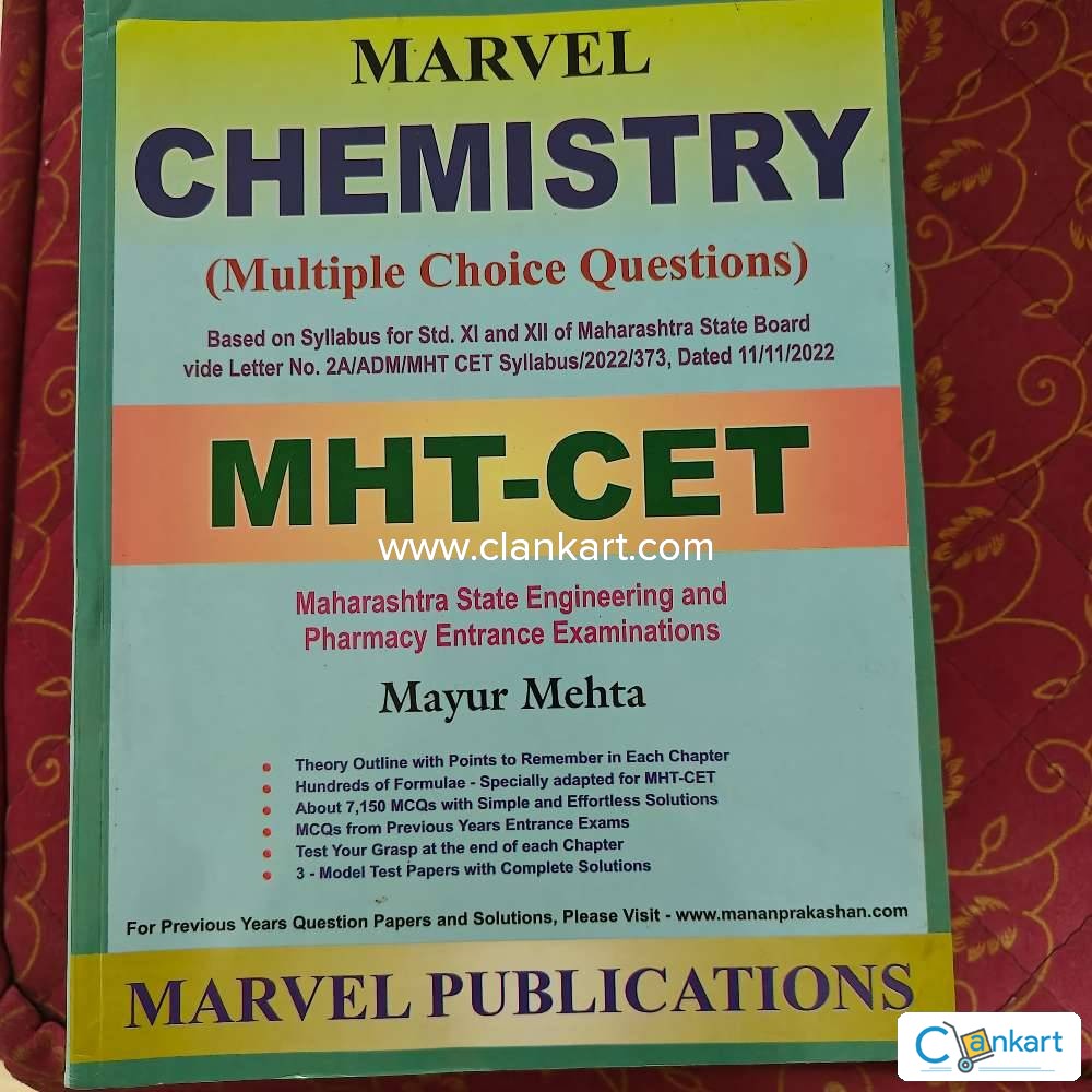 Buy 'Marvel Chemistry MHT-CET' Book In Excellent Condition At Clankart.com