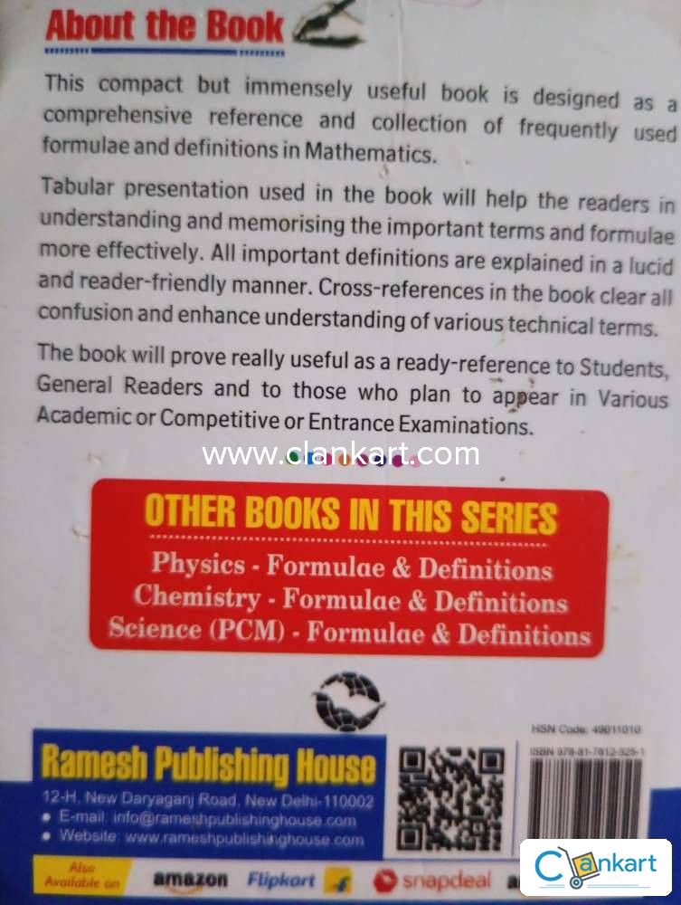 Buy 'Mathematics Formulae & Definitions (RPH Pocket-Book/Handbook ...