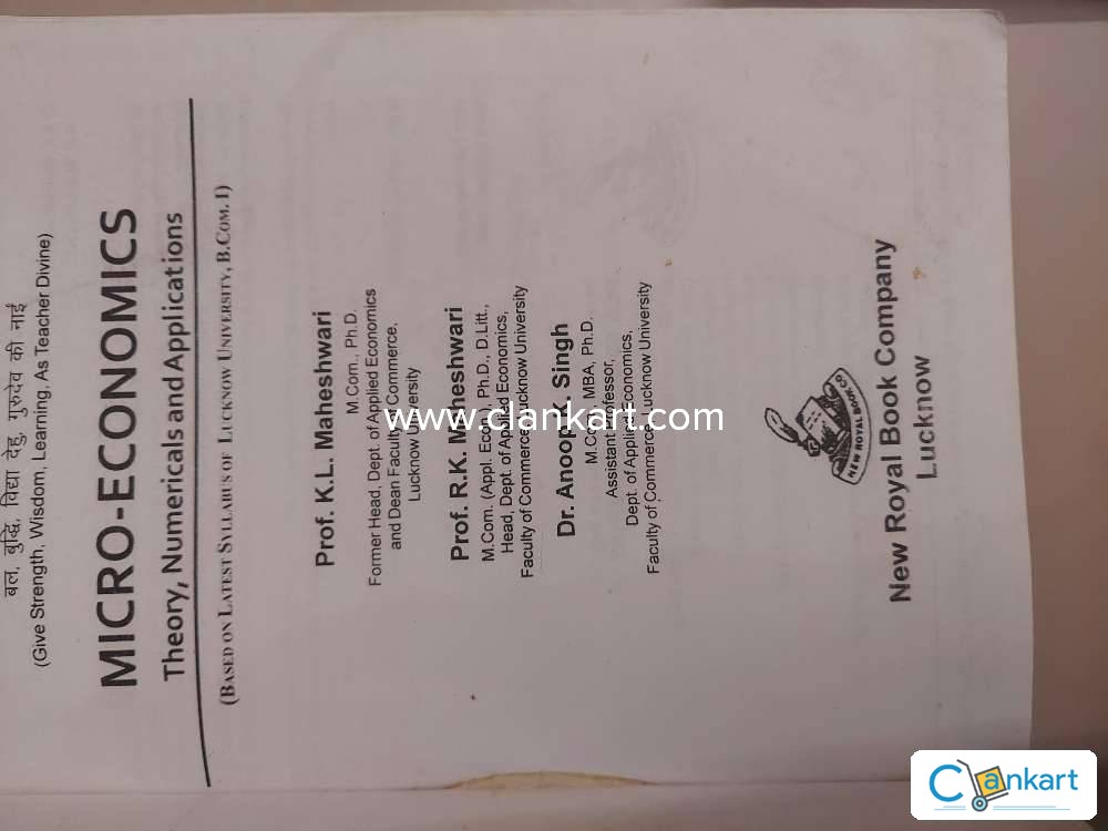 Buy 'Micro Economics' Book In Good Condition At Clankart.com