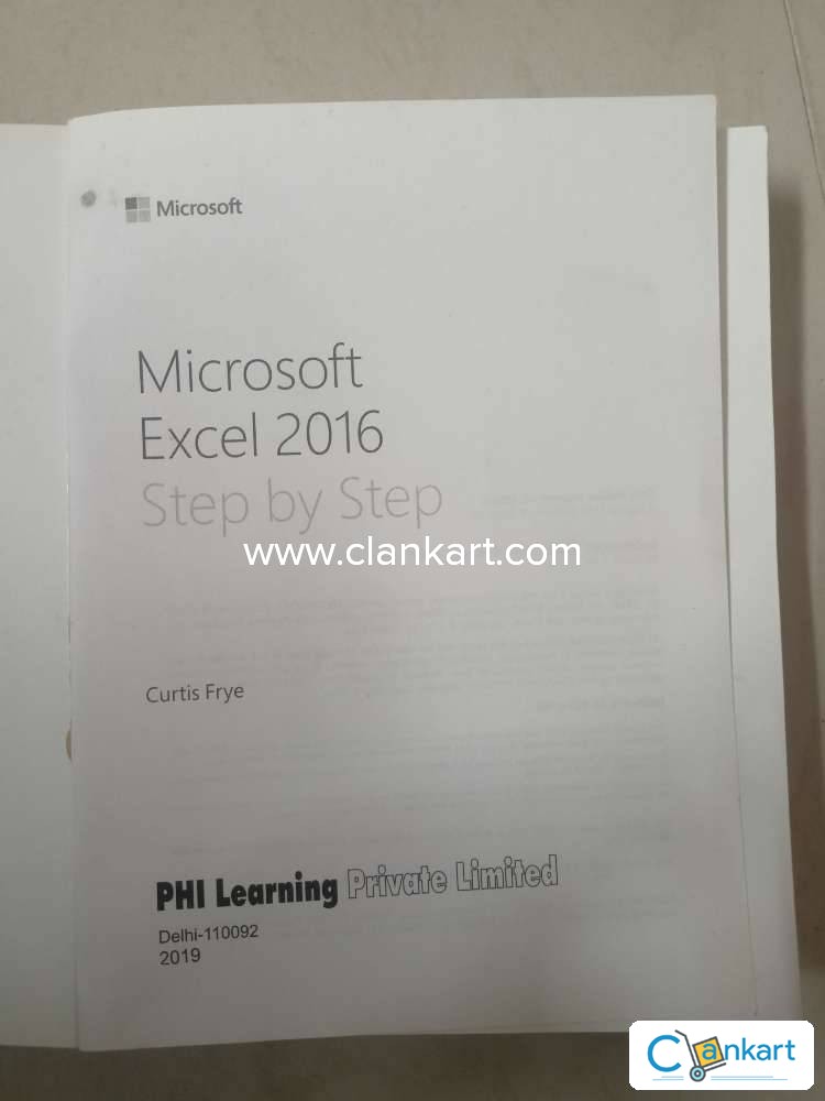 Buy 'Microsoft Excel 2016' Book In Excellent Condition At Clankart.com