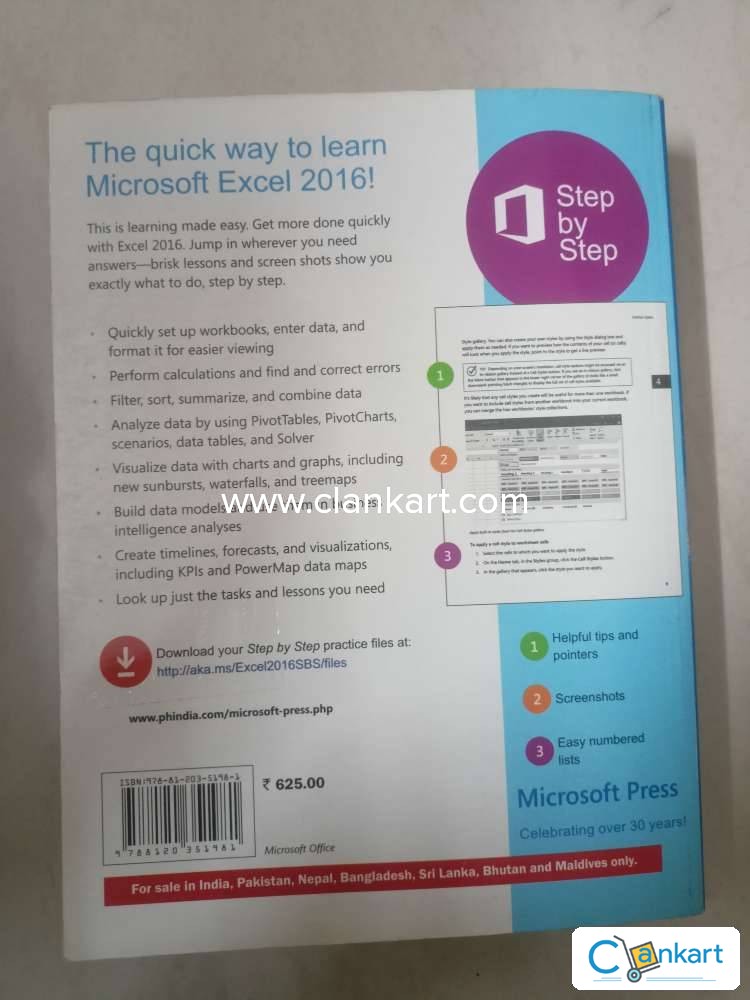 Buy 'Microsoft Excel 2016' Book In Excellent Condition At Clankart.com