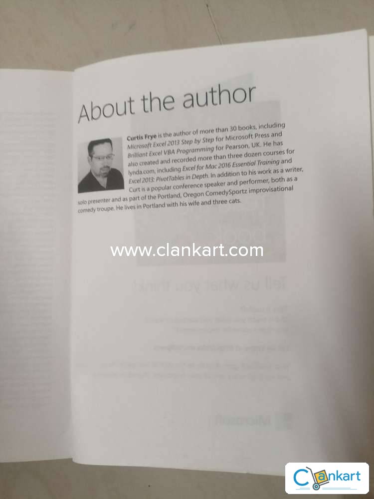 Buy 'Microsoft Excel 2016' Book In Excellent Condition At Clankart.com