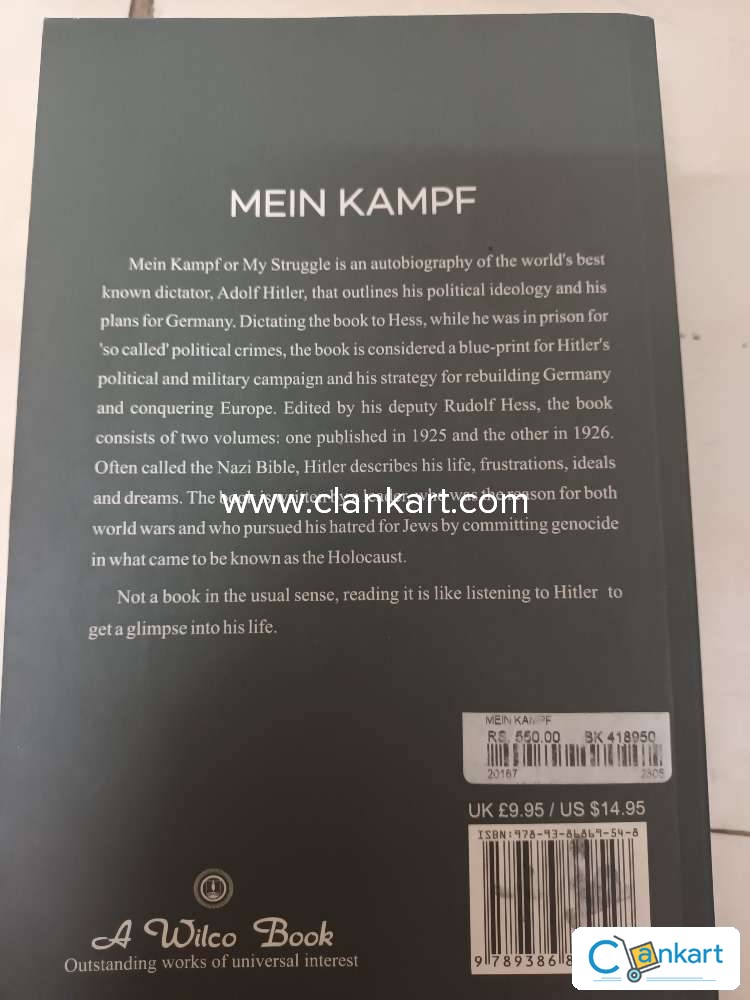 Buy 'Mien Kampf Adolf Hitler' Book In Excellent Condition At Clankart.com
