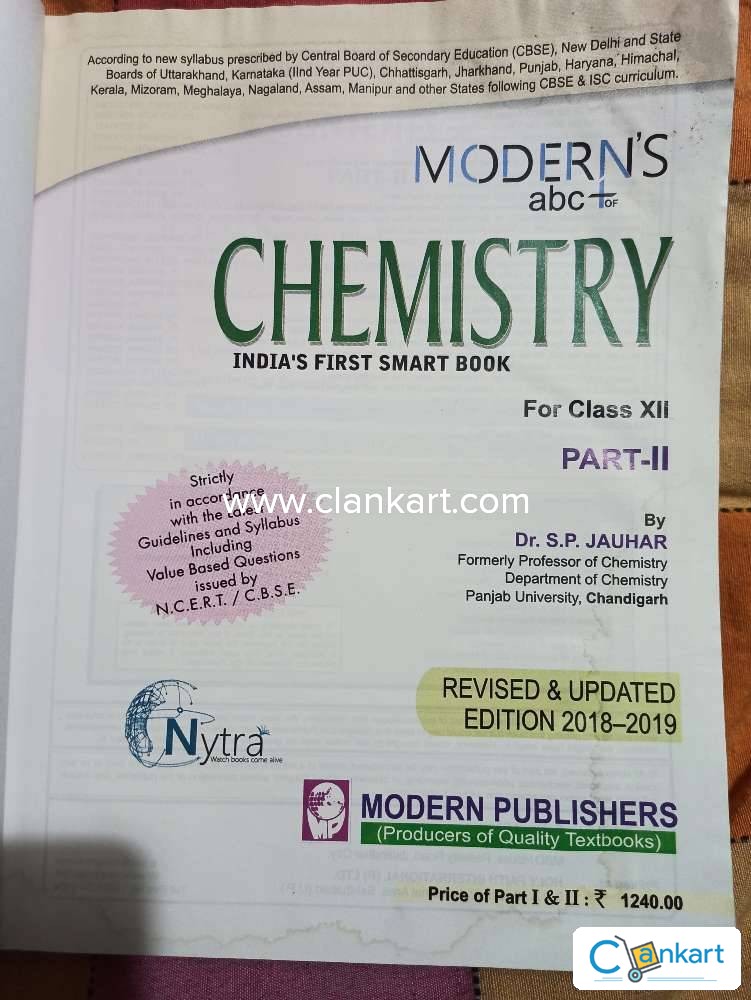 Buy 'Chemistry Part II' Book In Excellent Condition At Clankart.com
