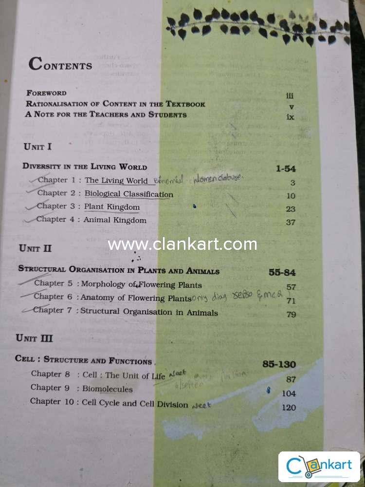 Buy 'NCERT BIOLOGY' Book In Excellent Condition At Clankart.com