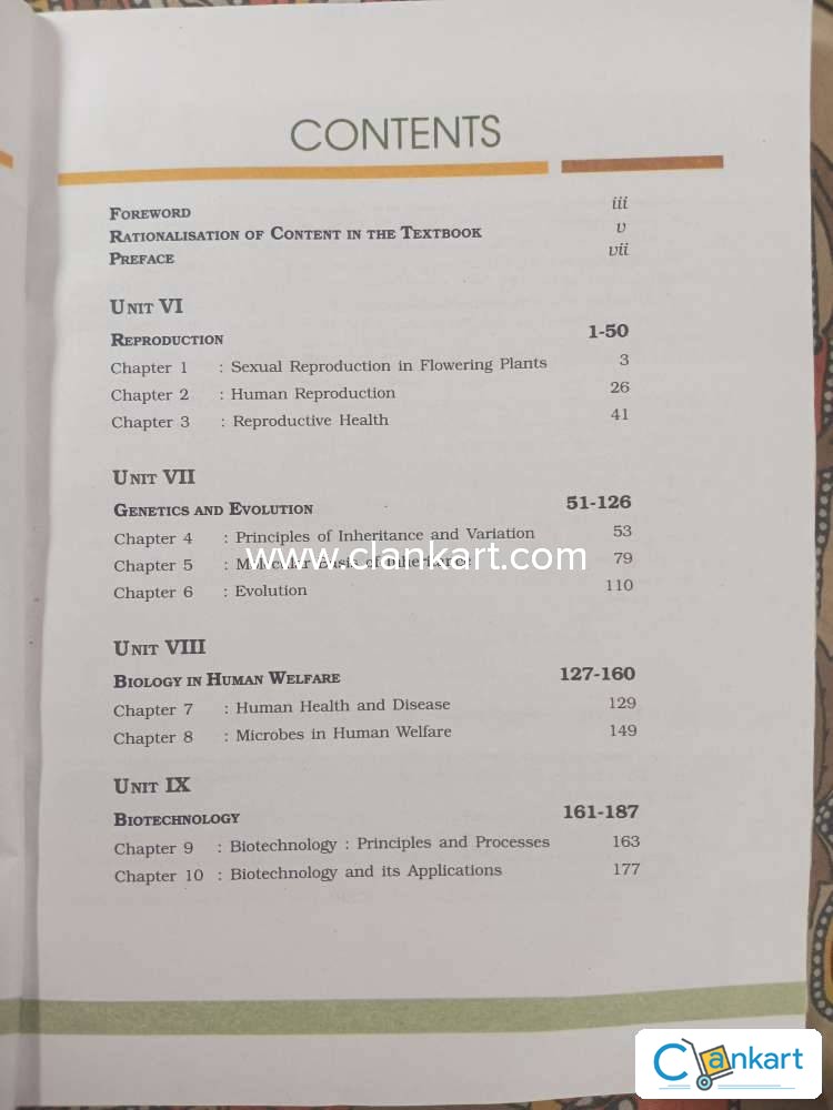 Buy 'NCERT Biology Class 12' Book In Good Condition At Clankart.com