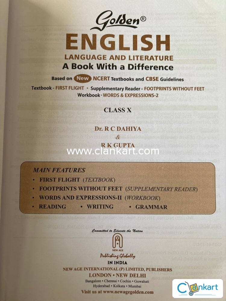 Buy 'Golden English Language And Literature: (With Sample Papers) A ...